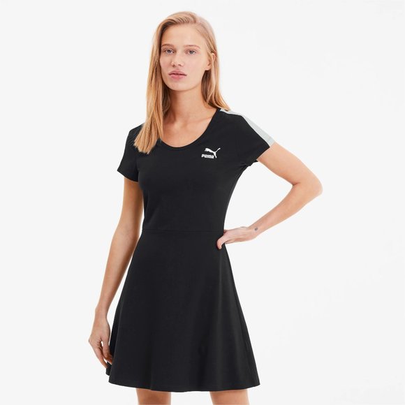 Puma | Dresses | Puma Black Classics Short Sleeve Womens Dress Size ...